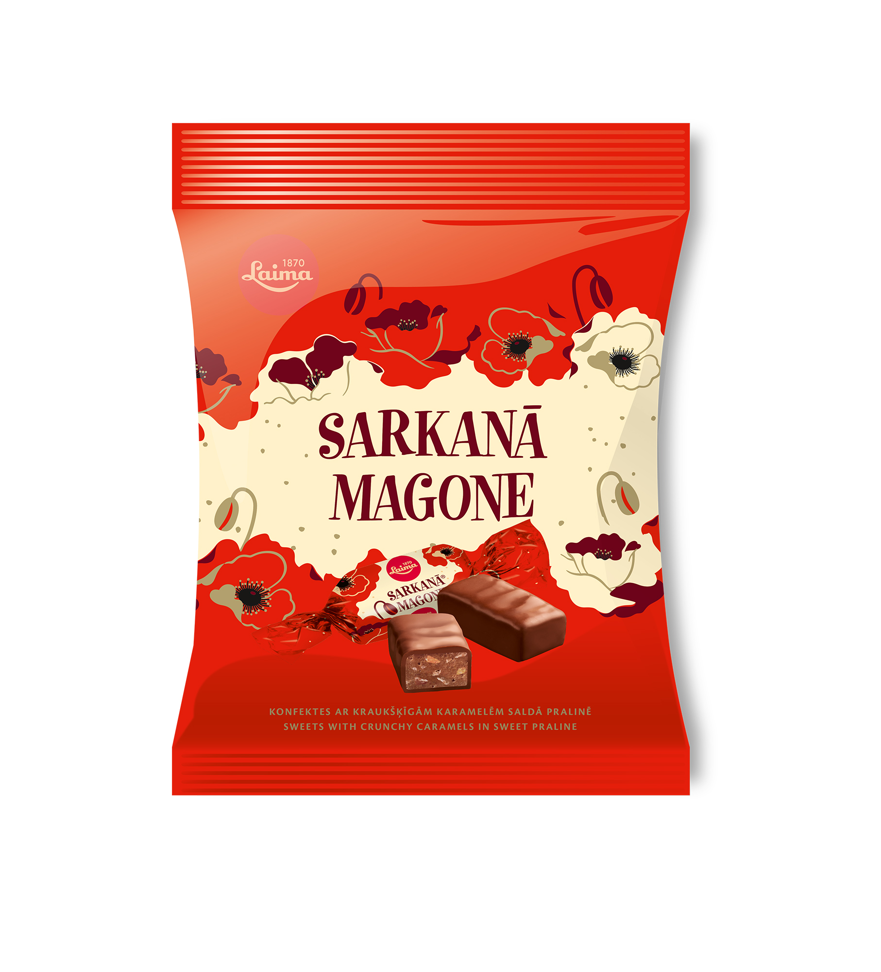 Konfektes Sarkanā magone, Laima, 160g - Birojs.lv